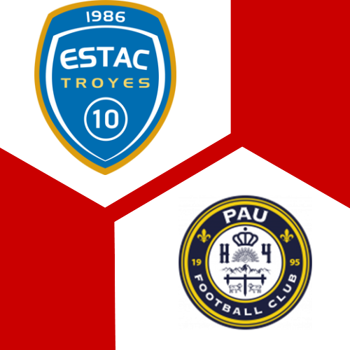 Spielschema | ES Troyes AC - FC Pau 4:3 | 24. Spieltag | Ligue 2 2025/ ...