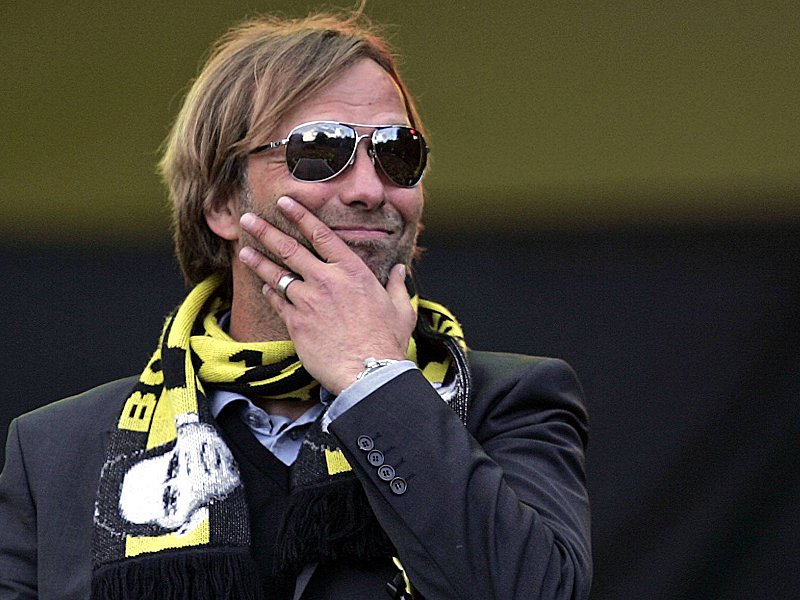Erstmals Meister! J&#252;rgen Klopp f&#252;hrte den BVB zum Triumph.