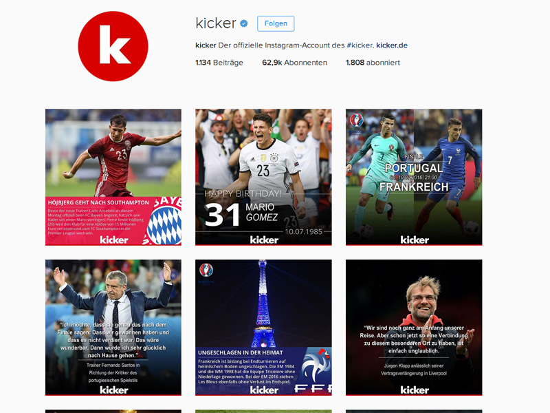 kicker auf Instagram - kicker