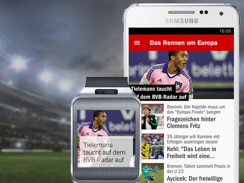 Den kicker ab sofort unterwegs auch auf Ihrer Smartwatch erleben ...