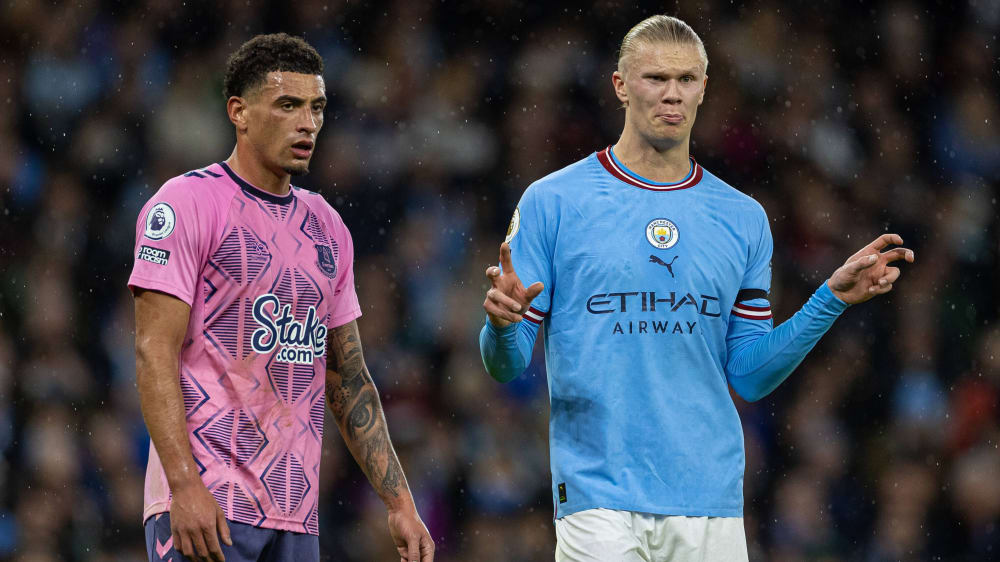 Guardiola warnt "wütenden" Haaland nach 1:1 gegen Everton - kicker