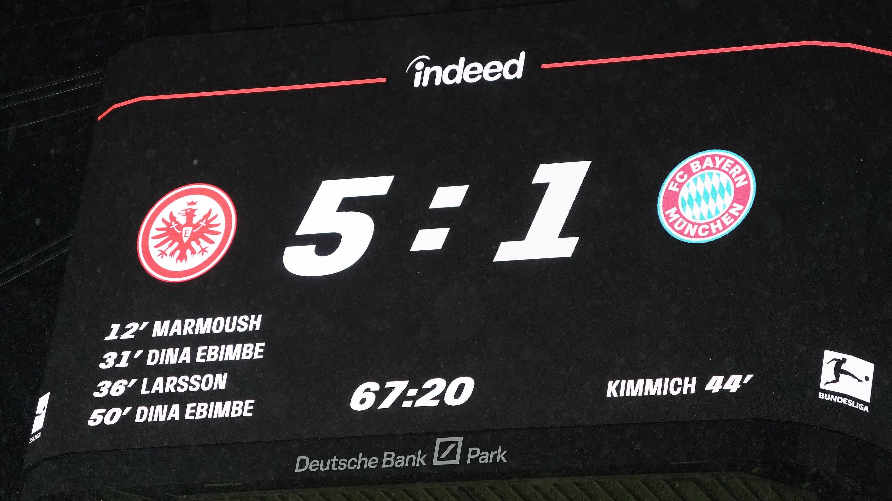 Liveticker | Eintracht Frankfurt - Bayern München 5:1 | 14. Spieltag ...