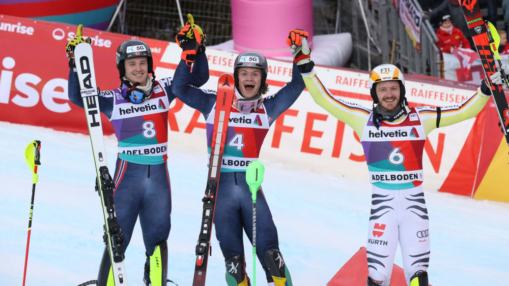 Straßer Dritter beim Slalom in Adelboden, Braathen gewinnt - kicker