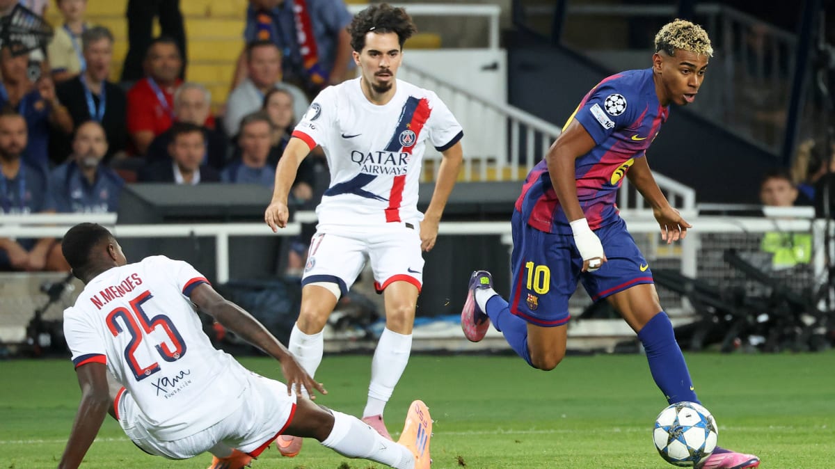 Lamine Yamal zaubert: Bei diesem Dribbling geht ein Raunen durchs ...