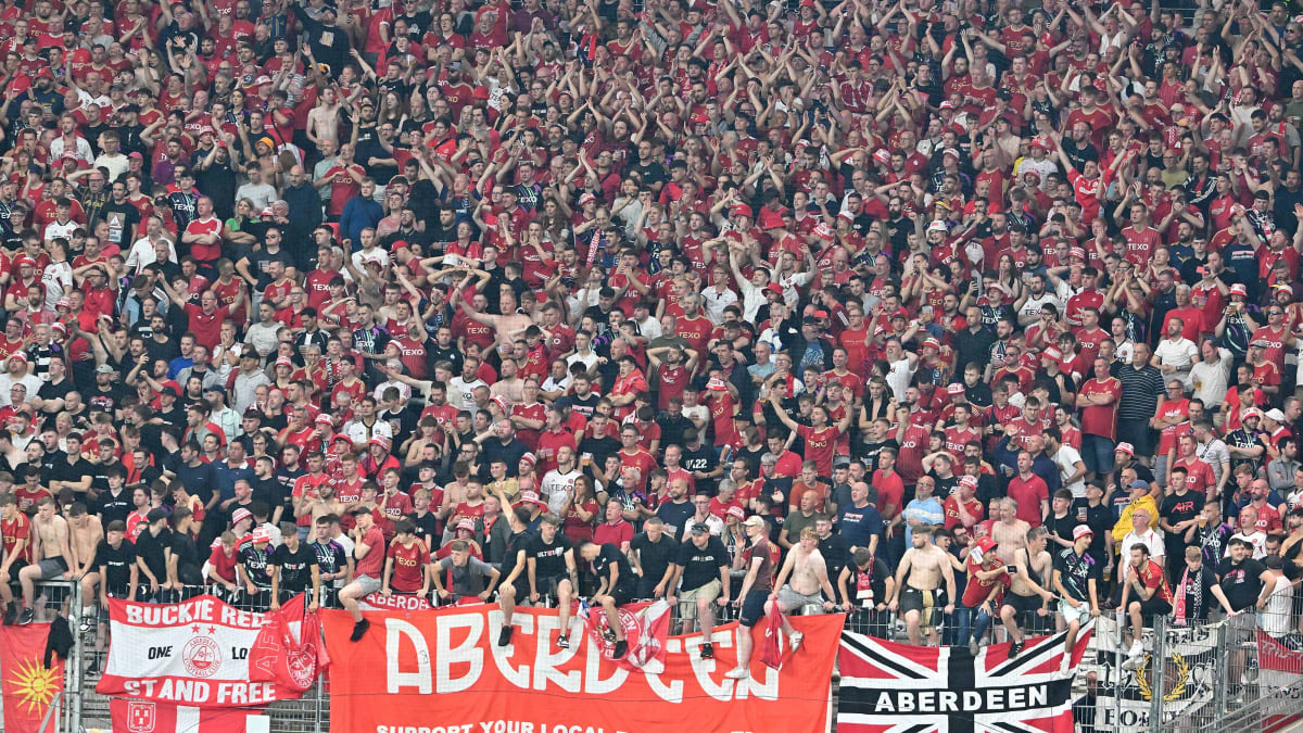 "Glücklicherweise wurde niemand verletzt": Aberdeen-Fan in Frankfurt ...