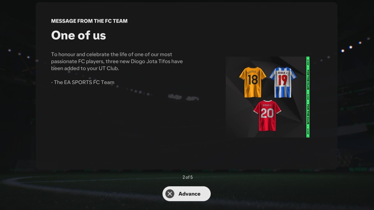 FC 25: Diogo Jota teilweise entfernt - EA gedenkt mit Trikot-Tifos - kicker