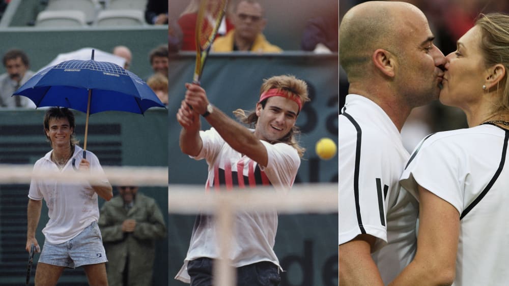 Lange Haare, schrille Outfits und Barbra Streisand: Andre Agassi in ...