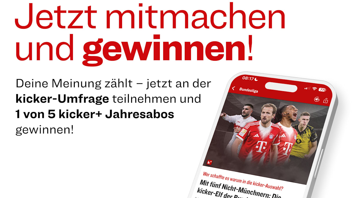 kicker-Umfrage: Mitmachen und gewinnen! - kicker
