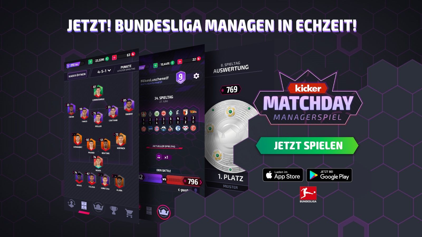 Jetzt einsteigen: Matchday - das erste Managerspiel für jede Woche - kicker