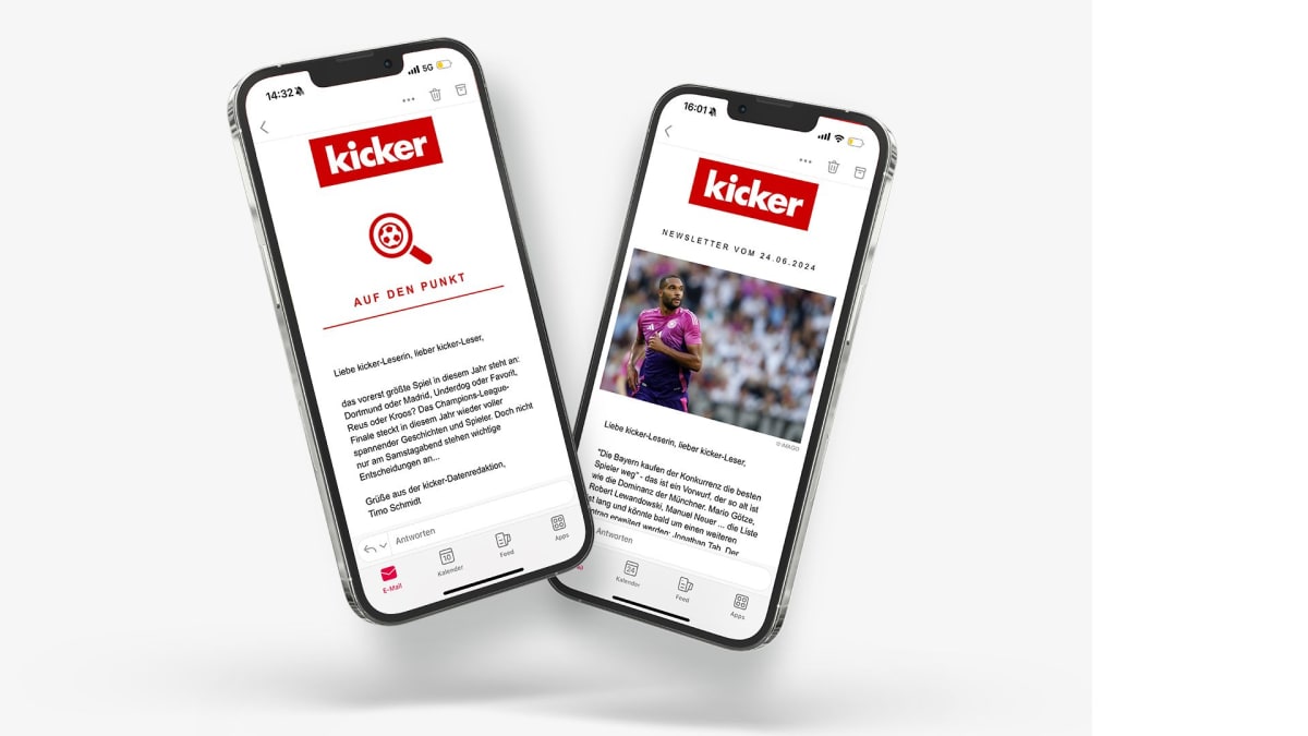 Alle kicker-Newsletter im Überblick - kicker