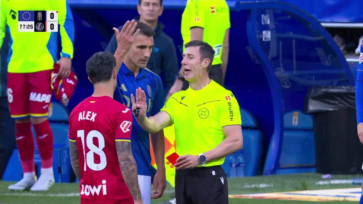 Oviedo - Getafe: Rote Karte für Sibo in der 78. Minute | Match-Clip La ...