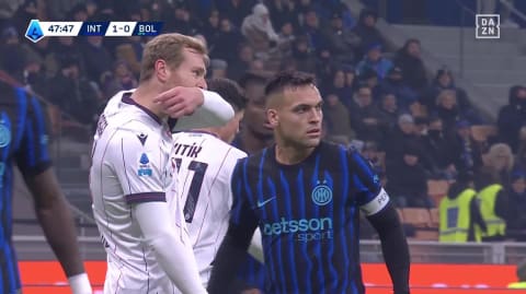 Inter - Bologna: Tor zum 2:0 durch Martinez in der 48. Minute | Match ...