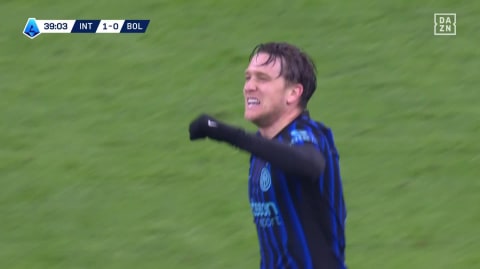 Inter - Bologna: Tor zum 1:0 durch Zielinski in der 39. Minute | Match ...